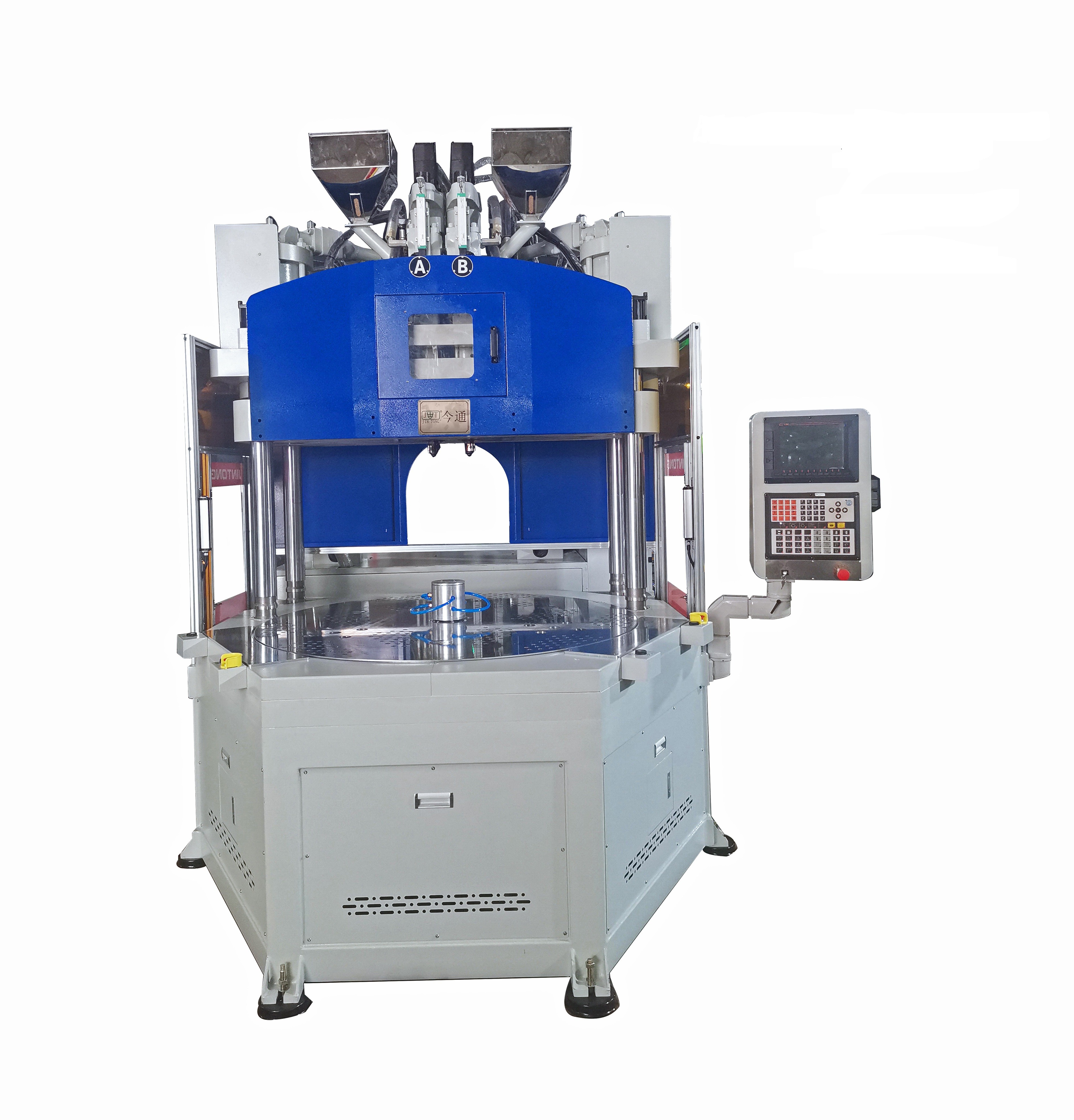Automatic Two Color Vertical Injection Molding Machine 120T ISO Approved